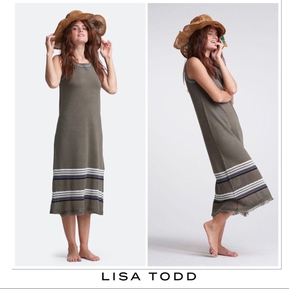 Lisa Todd The Riviera Linen Midi Dress - Gem
